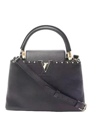 LOUIS VUITTON Capucines Pm Tote Bag - Black