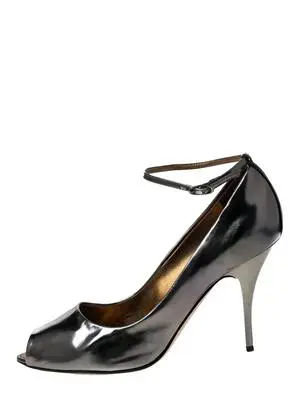 GIUSEPPE ZANOTTI Patent Leather Buckle-strap Pumps - Black