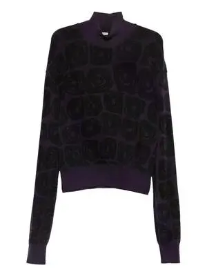 Alaïa 1990s Wool Roll-neck Sweater - Purple