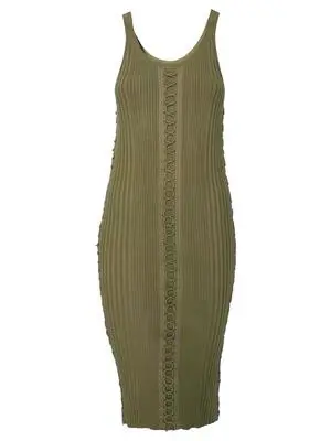 ALEXANDER WANG Ribbed Midi Dress - Green