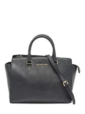 Michael Kors Selma Textured-leather Tote Bag - Black