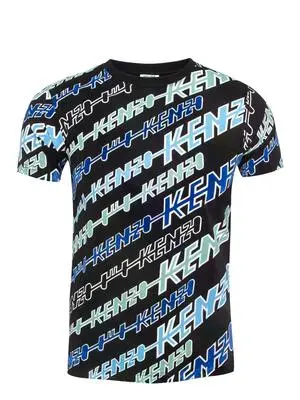 Kenzo All-over Logo T-shirt - Black