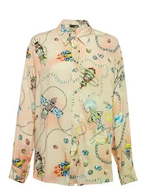 Moschino Rockets Pearls Shirt - Neutrals