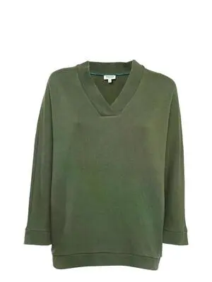 Kenzo Ribbed V-neck Sweatshirt - Green