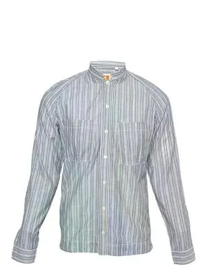 BOSS Pre-owned Striped-pattern Pockets Shirt - Blue
