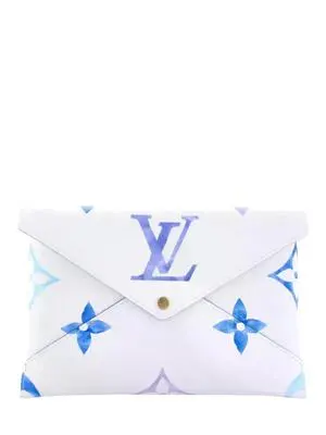 LOUIS VUITTON Kirigami Pochette Set Monogram Watercolor Giant Clutch - White
