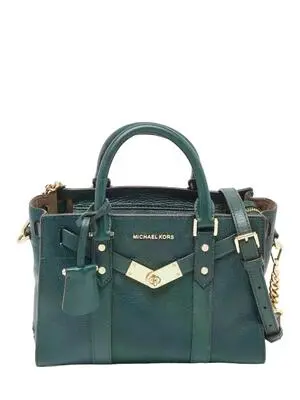 Michael Kors Logo-lettering Leather Tote Bag - Green