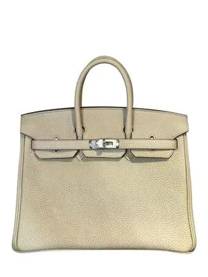 HERMÈS Birkin 25 Togo Palladium-Hardware Tote Bag