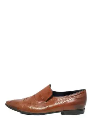 Gucci Leather Slip-on Shoes - Brown