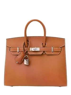 Hermès 2023 Birkin Sellier 25 Epsom Leather Handbag - Brown