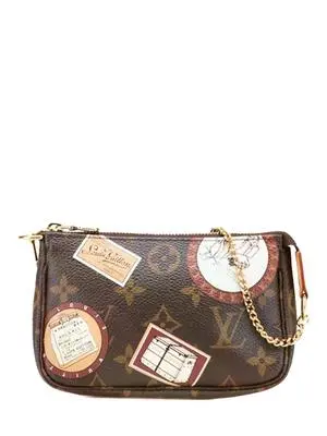 LOUIS VUITTON 2008 Monogram Patch Mini Pochette Accessoires - Brown