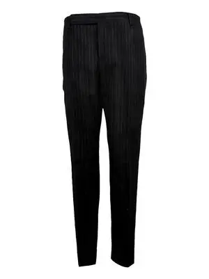 Saint Laurent Pinstripe Trousers - Black