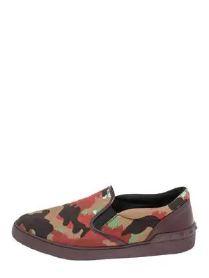 Valentino Garavani Camouflage-print Slip-on Sneakers - Red