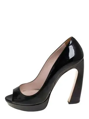 Miu Miu 120mm Patent-leather Sandals - Black