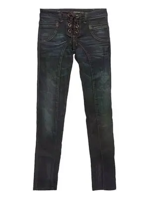 Roberto Cavalli Lace-up Jeans - Blue