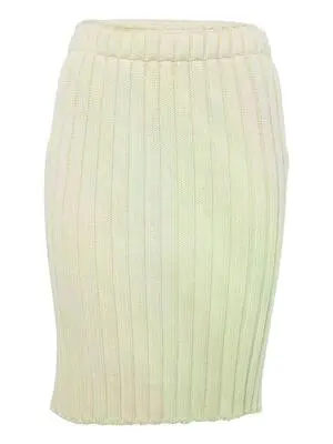 Dolce & Gabbana Ribbed-knit Skirt - White