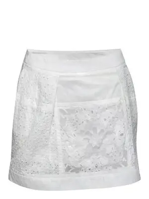 Roberto Cavalli Vintage Lace-panel Skirt - White