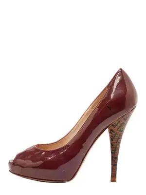 Fendi Patent-finish Stiletto Pumps - Red