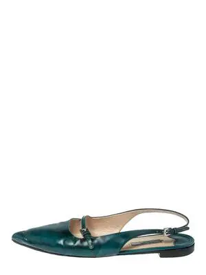 PRADA Leather Flat Pumps