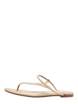 GIANVITO ROSSI Suede Thong Sandals - Neutrals