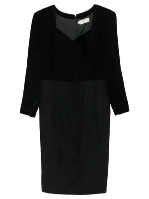 Valentino Garavani 1990s Velvet-bodice Dress - Black