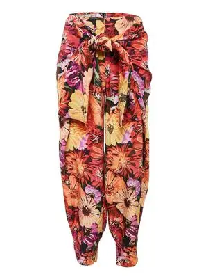 Stella McCartney Floral-print Wide-leg Trousers - Red