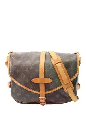 LOUIS VUITTON Monogram Saumur Shoulder Bag - Brown