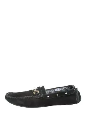 Dolce & Gabbana Suede Loafers With Metal Detail - Black