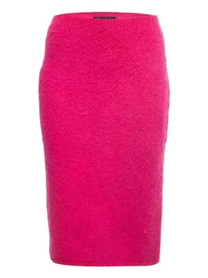Versace Mohair-blend High-waisted Skirt - Pink