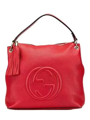 Gucci Large Soho Convertible Hobo Satchel - Red