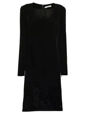 Dior 1990s Bead-detailing Midi Dress - Black