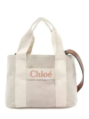 Chloé Logo Detail Tote Bag - Neutrals