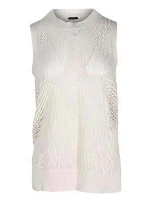JOSEPH Sleeveless Knit Top - White