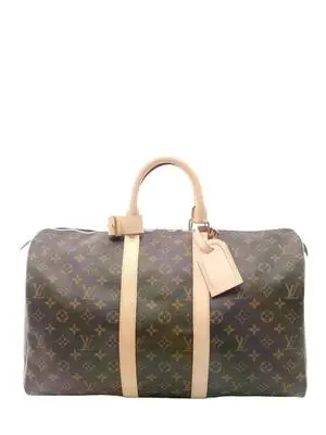 LOUIS VUITTON Keepall 45 Monogram Boston Bag - Brown