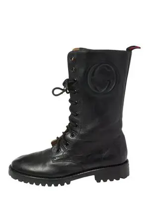 Gucci Interlocking G Combat Boots - Blue
