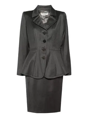 Saint Laurent 1980s Wool Skirt Suit - Grey