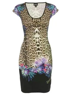 Just Cavalli Vintage Leopard-print Mini Dress - Brown