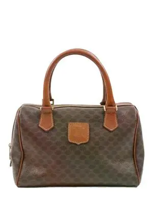 Celine 1980s Mini Speedy Triomphe Tote - Brown
