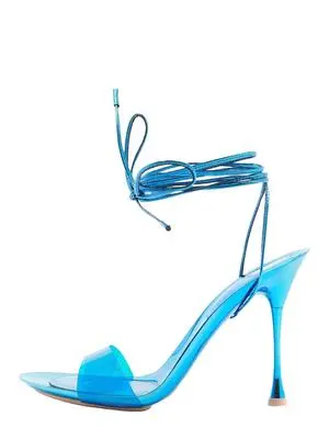 GIANVITO ROSSI 105mm Strappy Sandals - Blue