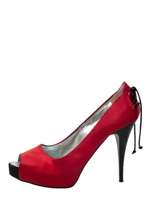 GIUSEPPE ZANOTTI 110mm Satin Pumps - Red