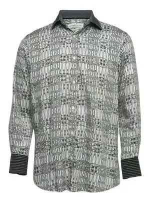Etro Geometric-pattern Cotton Shirt - Grey