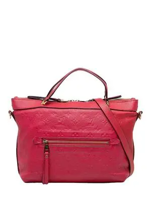 LOUIS VUITTON 2015 Monogram Empreinte Bastille Pm Satchel - Red