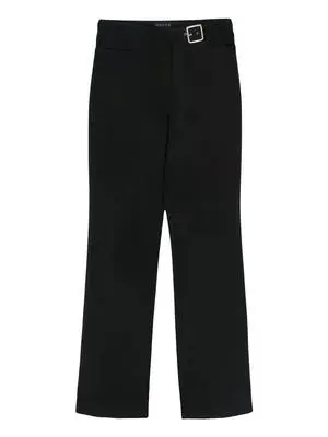 Gucci 2000s Logo-buckle Trousers - Black
