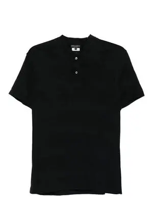 Comme Des Garçons 2000s Cotton Polo Shirt - Black
