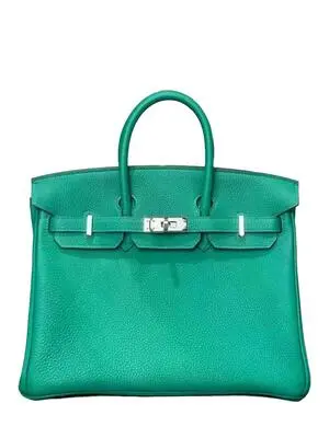 Hermès 2024 Birkin 25 Togo Palladium-hardware Tote Bag - Green
