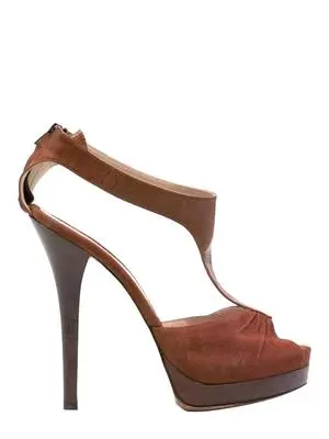 Fendi 2010 150mm T-strap Sandals - Brown