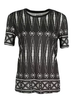 TORY BURCH Geometric-Print Cotton T-Shirt