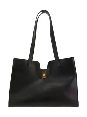 Celine Cabas 16 Leather Shoulder Bag - Black
