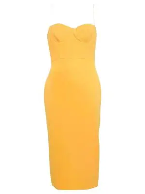 Alex Perry Corset-style Midi Dress - Orange