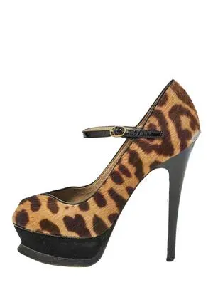 Saint Laurent 130mm Leopard-print Platform Pumps - Neutrals